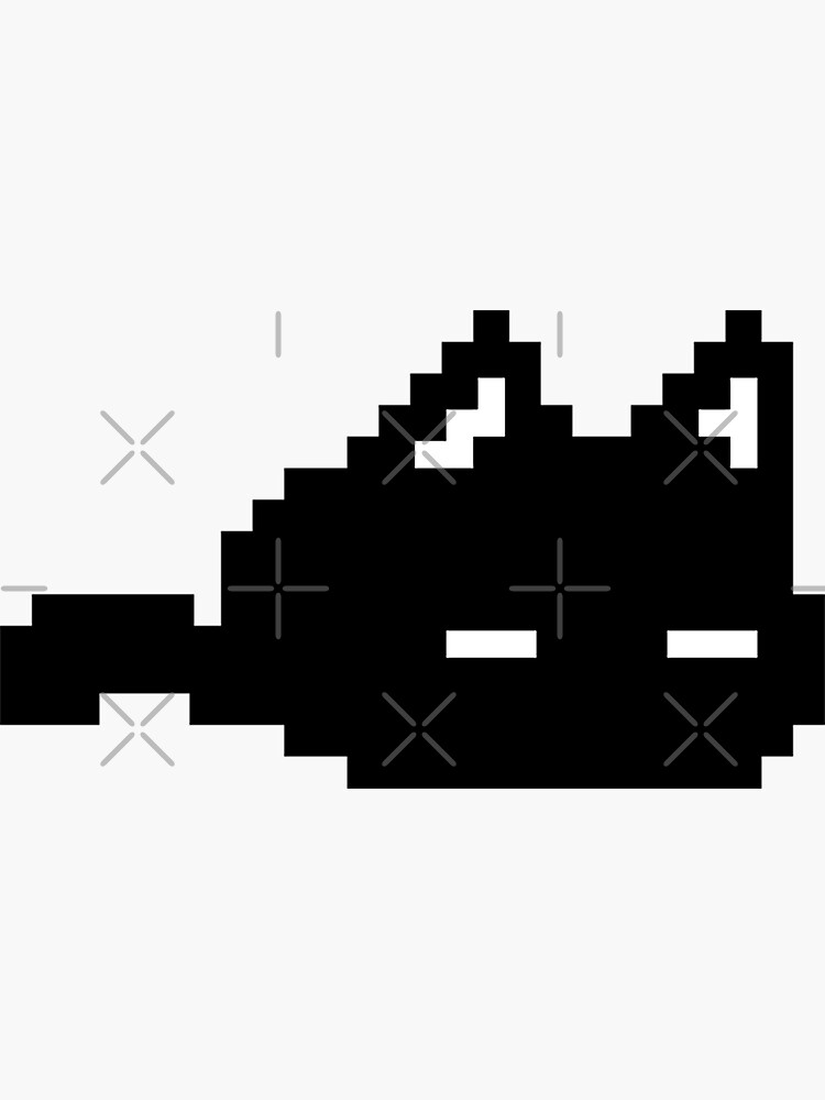 "Omori Cat Mewo Pixel Art" Sticker for Sale by ThingsAndPrints | Redbubble