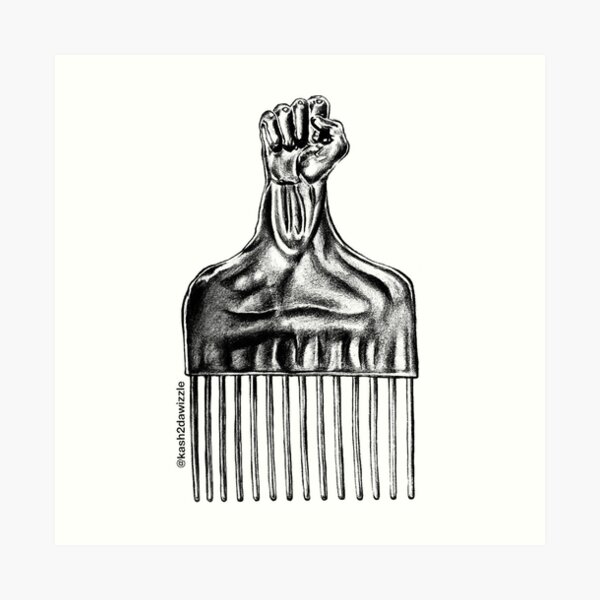 Afro Pick Art Prints | Redbubble