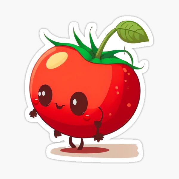 "Cute kawaii chibi tomato" Sticker by ChibiInstant | Redbubble