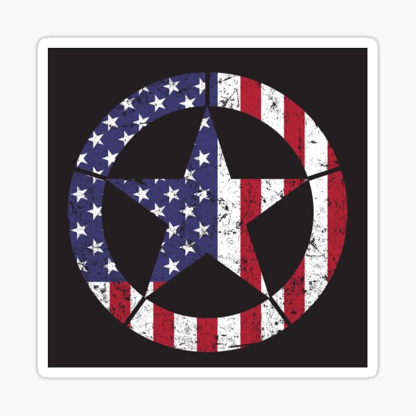 "American Flag Star" Sticker for Sale by MikesTeez | Redbubble