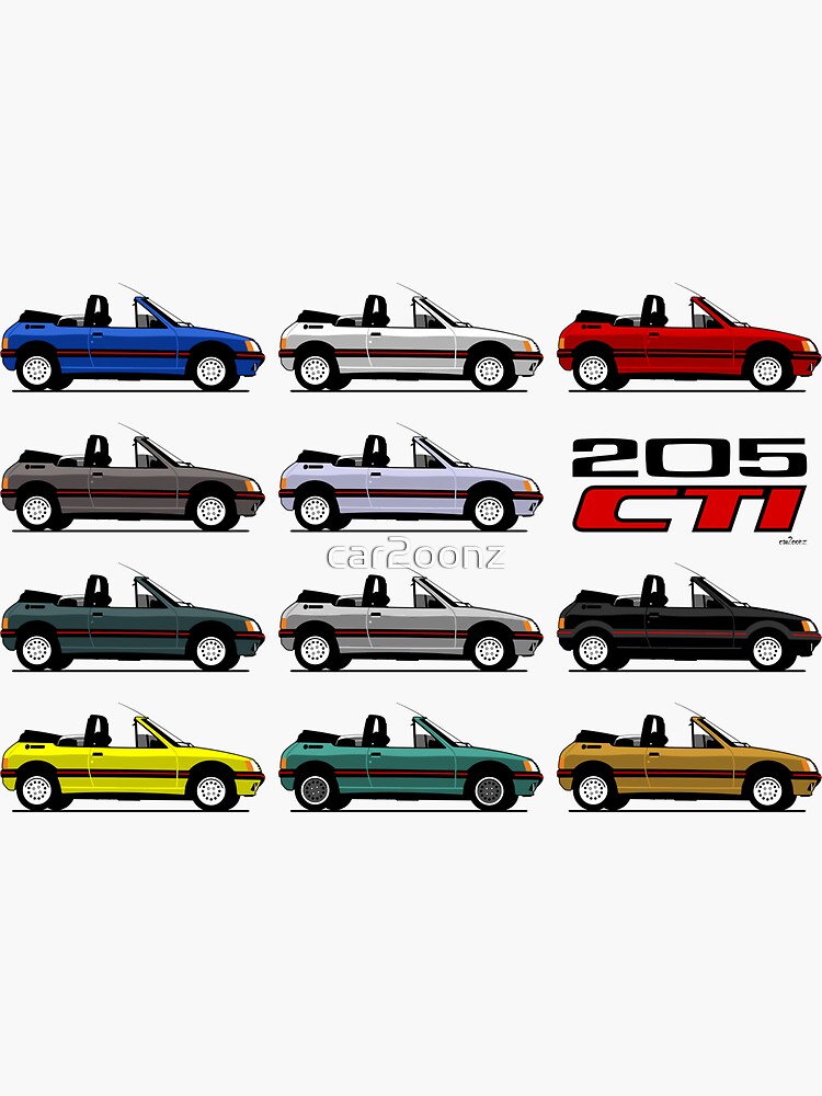 "Peugeot CTi cabriolet" Sticker by car2oonz | Redbubble