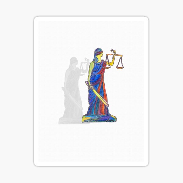 "Lady Justice watercolor 123017" Sticker by mandalafractal | Redbubble