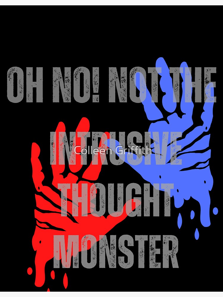 "Not the intrusive thought monster sticker" Sticker for Sale by Colleen ...