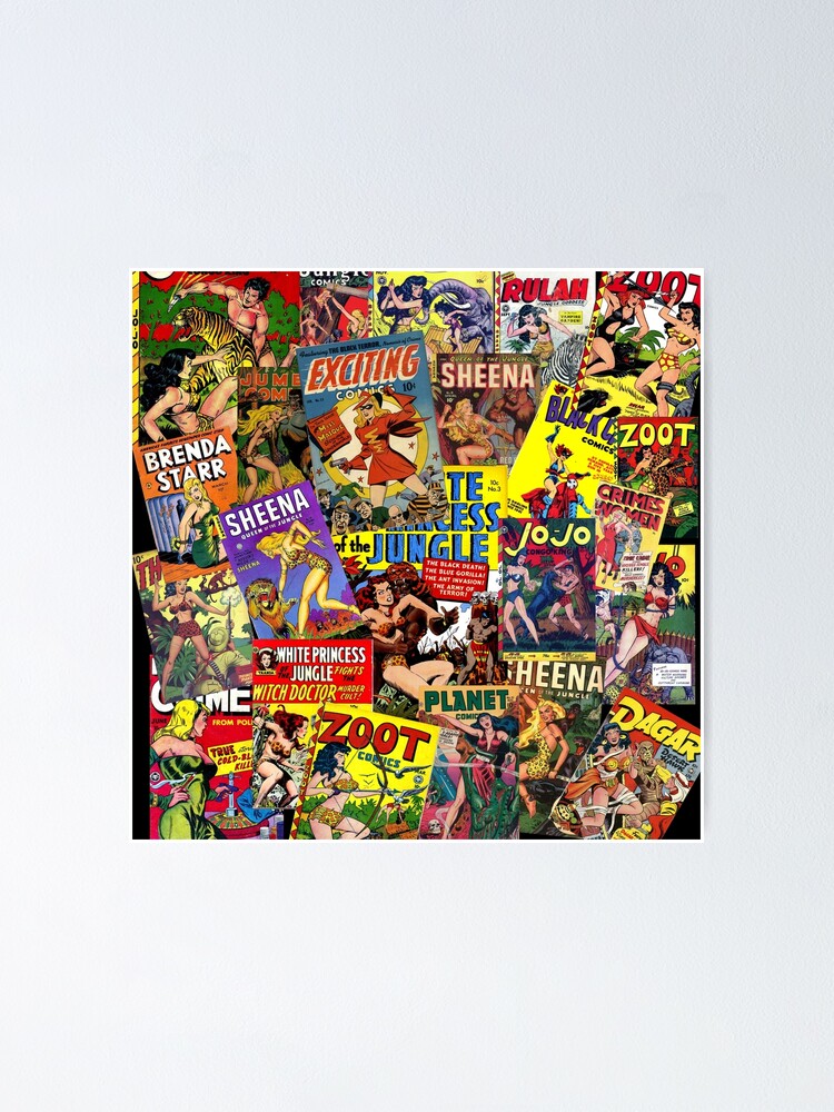 "Vintage cartoon collage" Poster for Sale by LuciaS | Redbubble