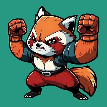 "Buff Red Panda" Sticker for Sale by shashtopia | Redbubble