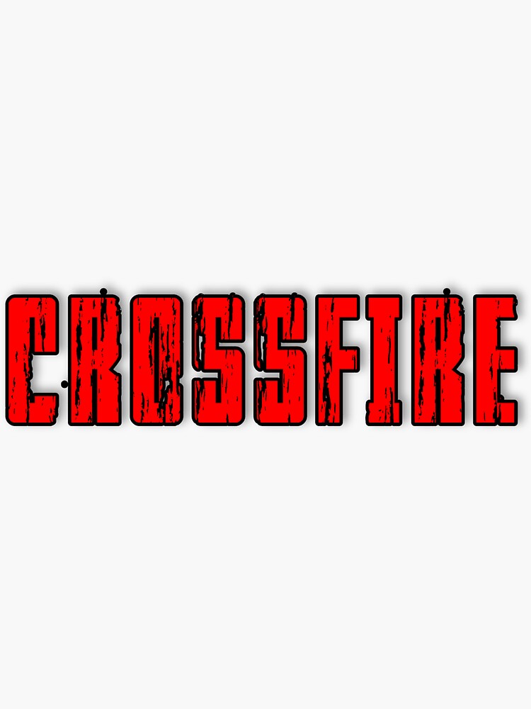 "CROSSFIRE" Sticker for Sale by BlackOrion | Redbubble