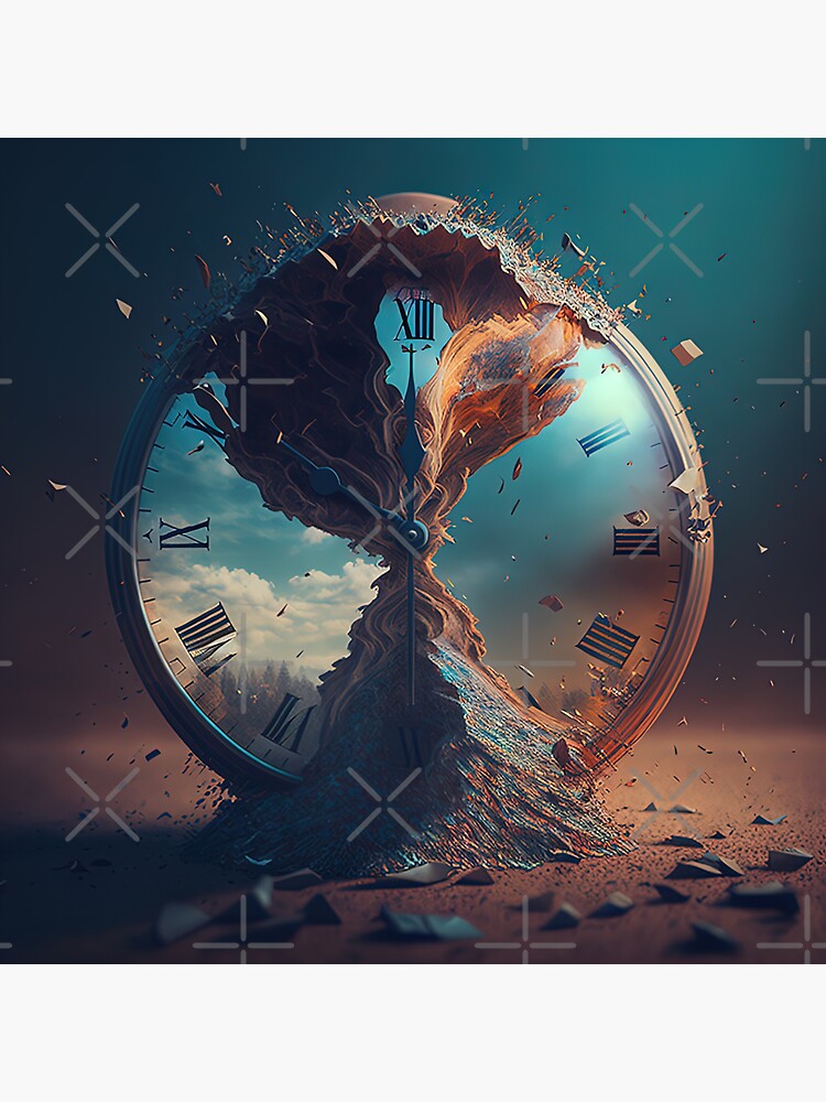 "Galactic clock" Sticker for Sale by artyficial- | Redbubble