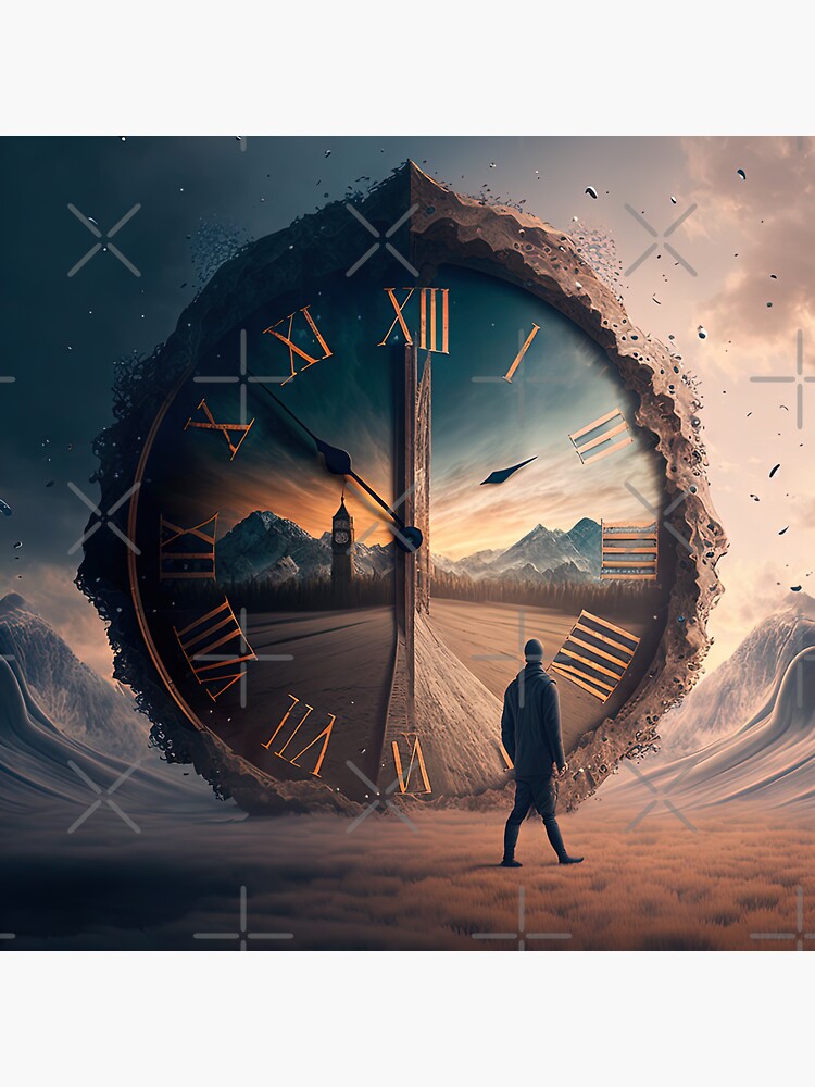 "Cosmic clock" Sticker for Sale by artyficial- | Redbubble