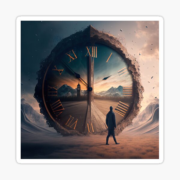 "Cosmic clock" Sticker for Sale by artyficial- | Redbubble