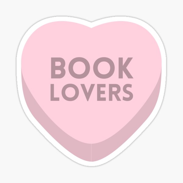 "Book lovers heart candy" Sticker for Sale by Gwendesigns | Redbubble
