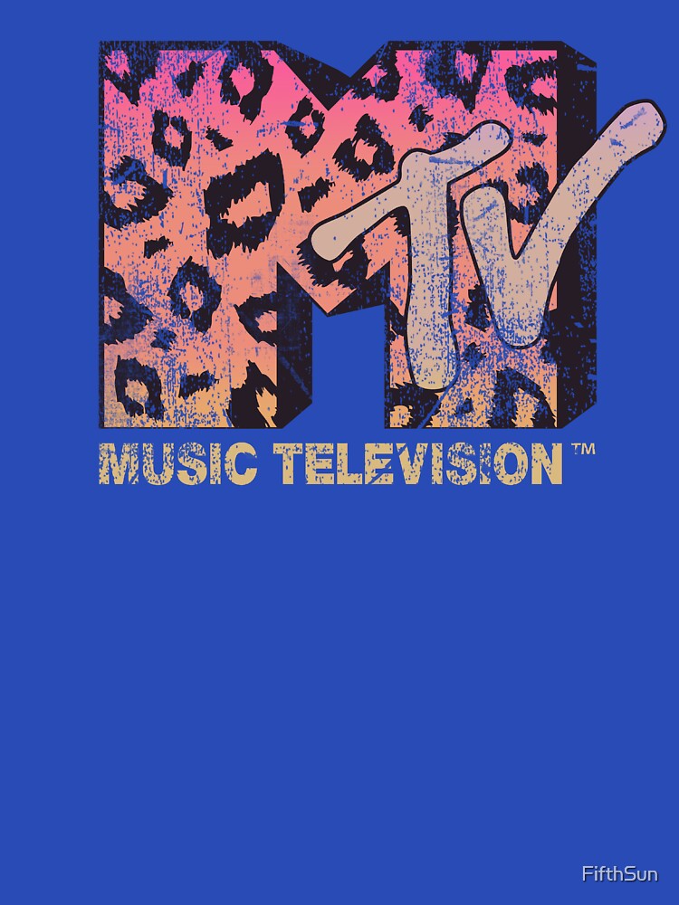 "MTV Music Television Leopard Print Logo Fill" Essential T-Shirt for ...