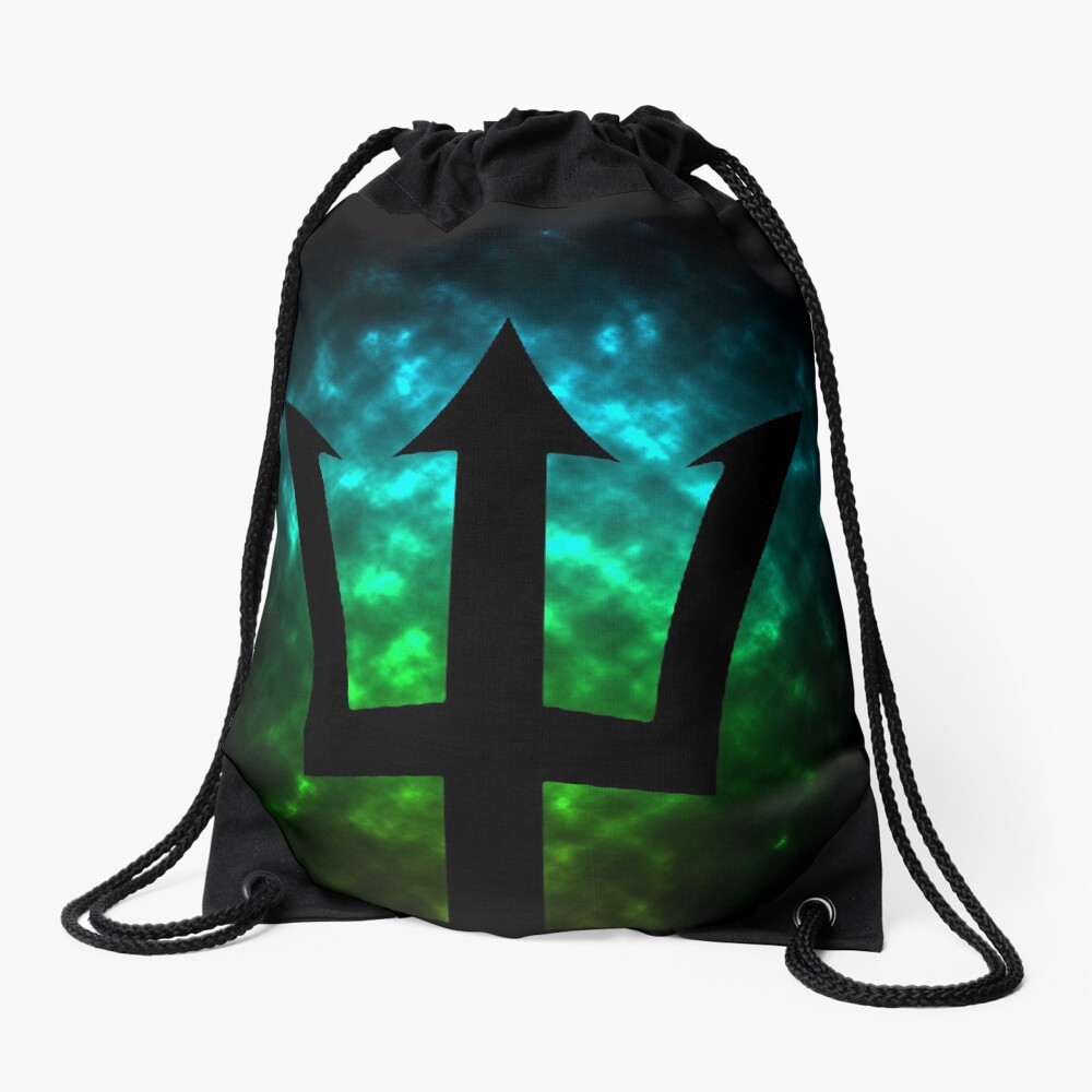 "Trident / Poseidon / Percy Jackson" Drawstring Bag for Sale by ...