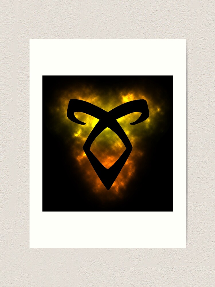 "Angelic Power (Rune on Fire) - TMI/Shadowhunters" Art Print for Sale ...