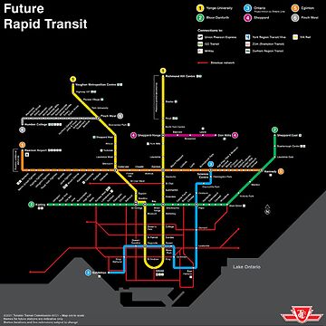 "Future TTC 2035 Rapid Transit Map Poster" Sticker for Sale by ...