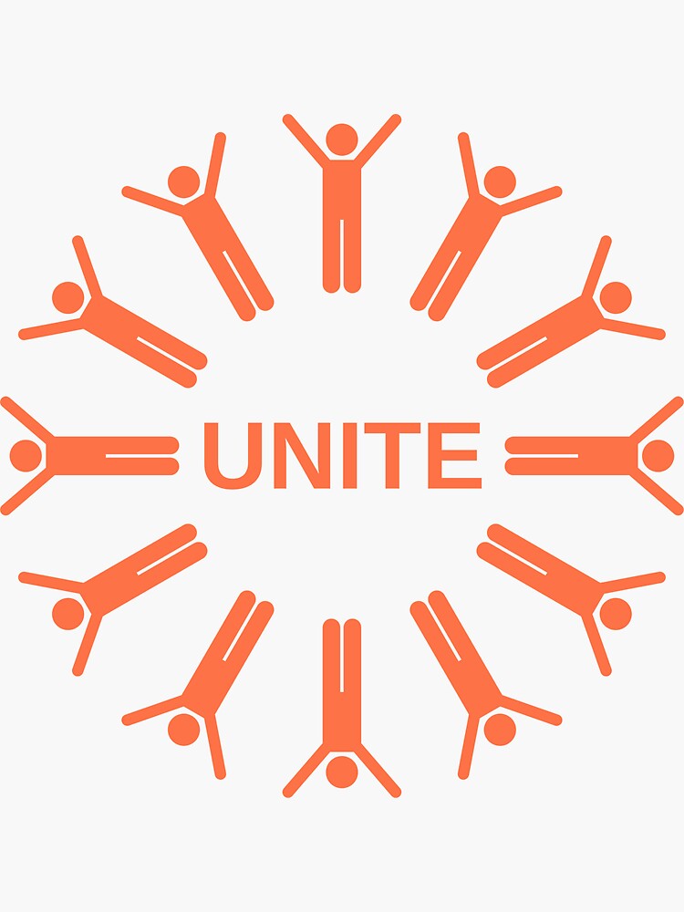 "UNITE DESIGN" Sticker for Sale by Room4You | Redbubble