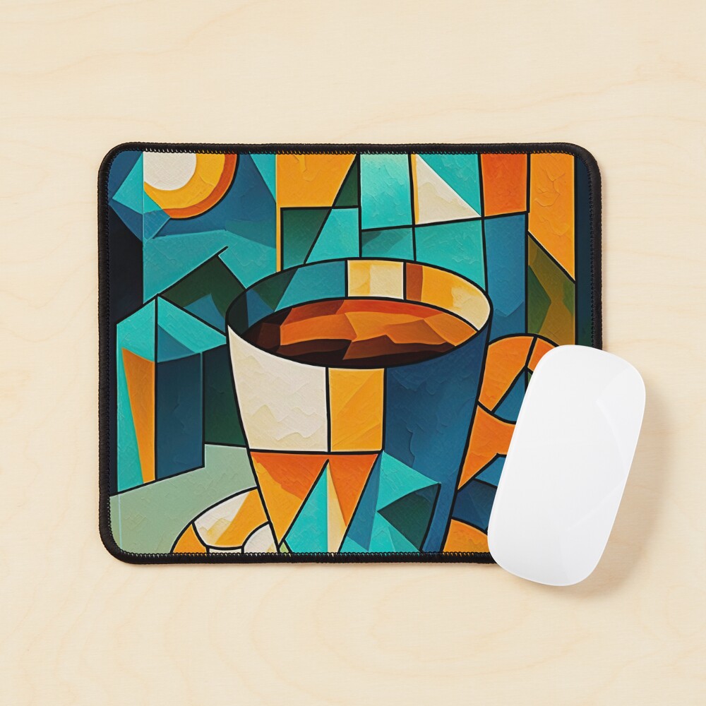 "Cubist painting of steaming cup of coffee 3" Sticker for Sale by ...