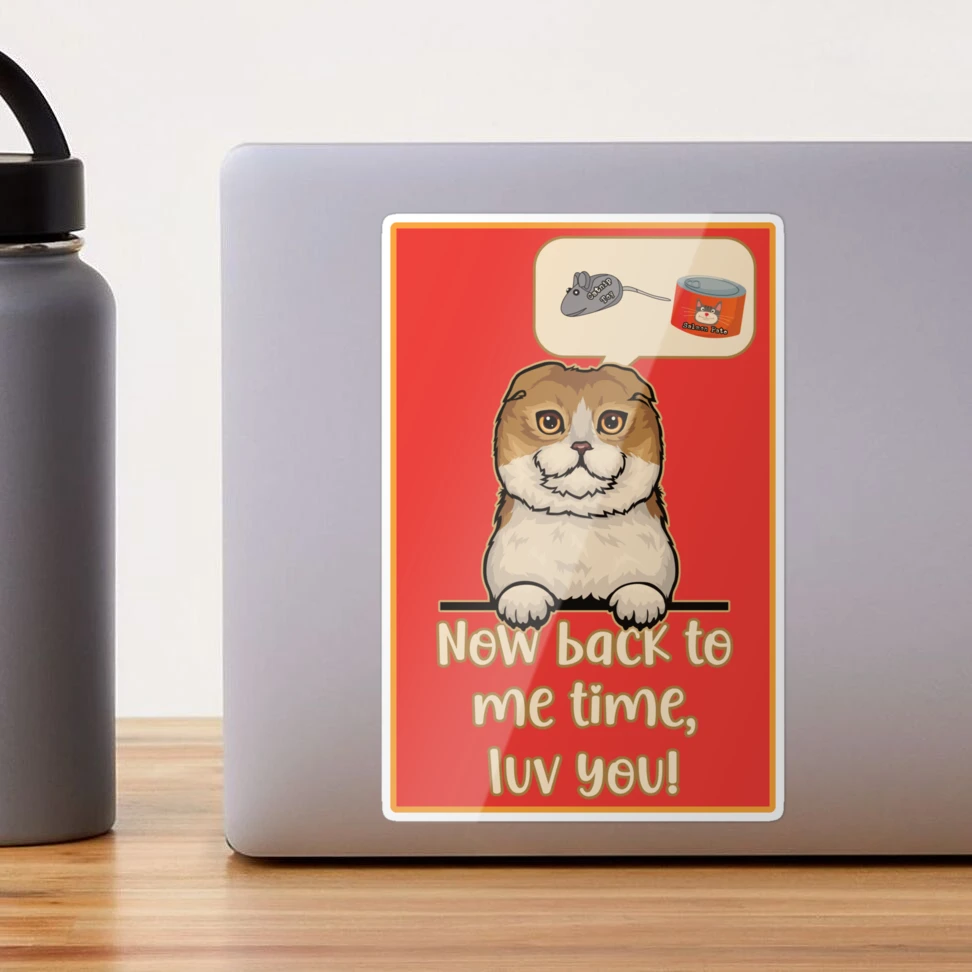 Luv U Memes Now Back To Me Time Luv You! Chatty Pets Scottish Fold Tan