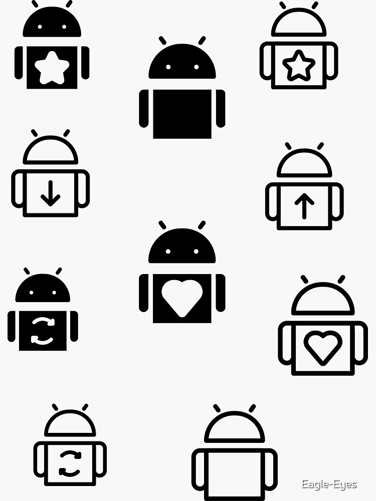 "Android logo , Android , logo" Sticker for Sale by Eagle-Eyes | Redbubble
