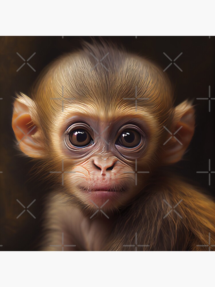 "Baby monkey" Sticker for Sale by DGtaLrtcom | Redbubble