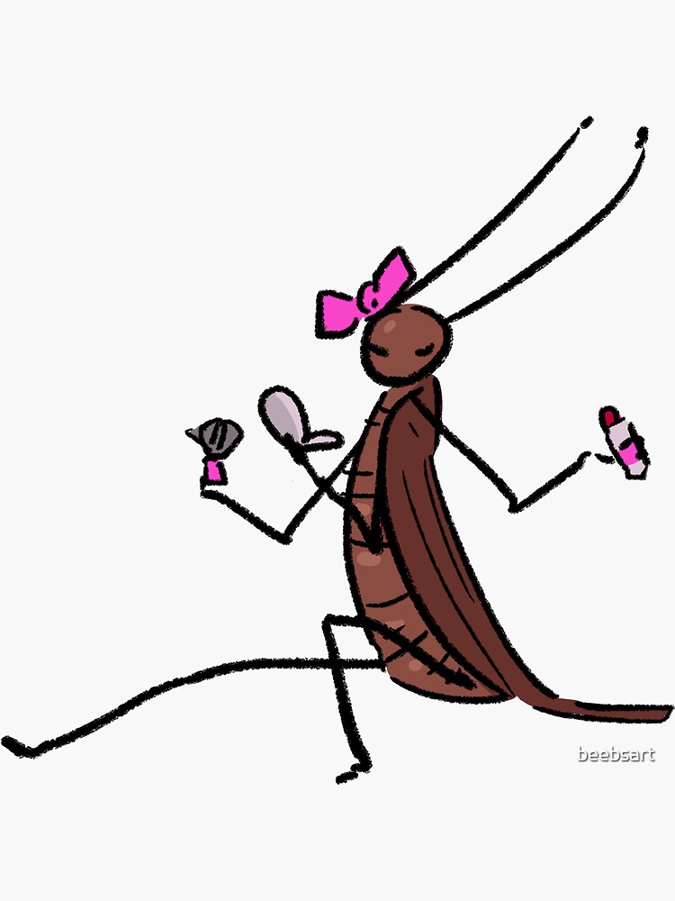 "Pretty Roach" Sticker for Sale by beebsart | Redbubble