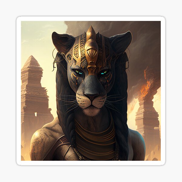"Sekhmet's Fury" Sticker for Sale by ialex-b | Redbubble