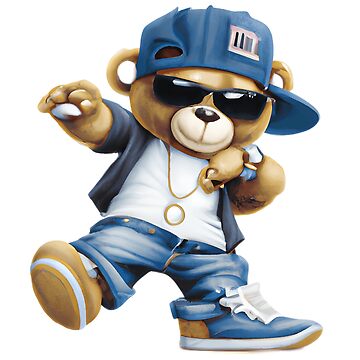 "The Rise of Cute Hip Hop little Bear" Sticker for Sale by shirt-studio ...