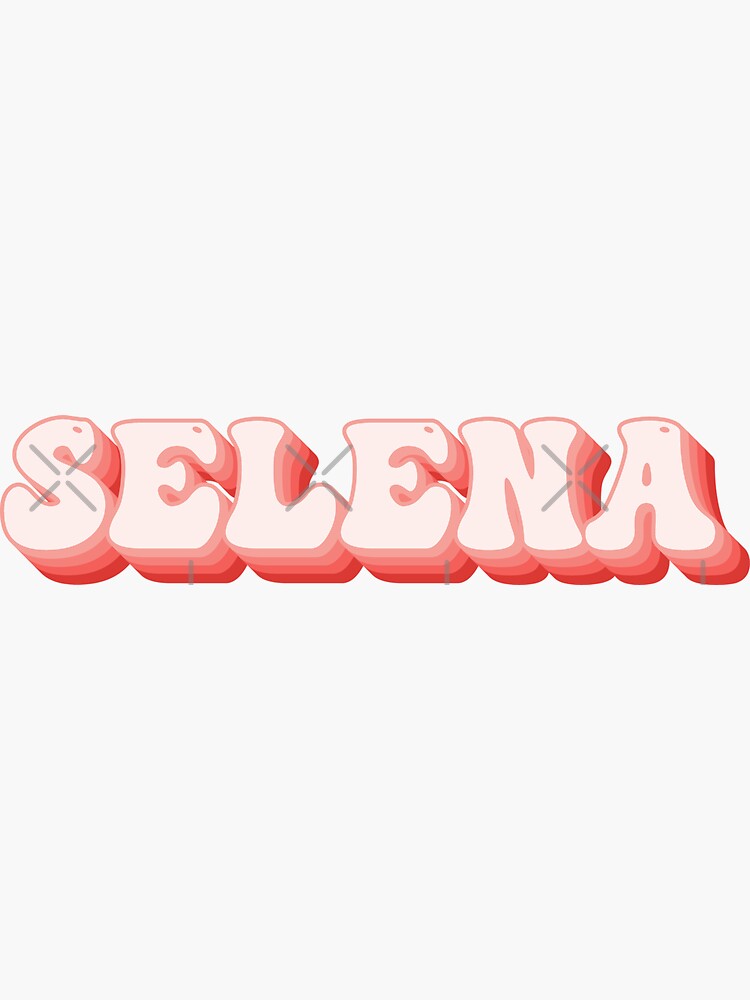"Selena - Name" Sticker for Sale by kindxinn | Redbubble