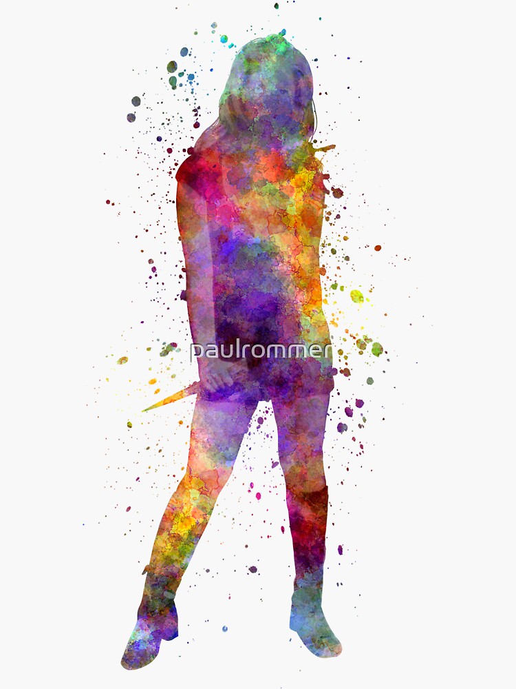 "Buffy vampire hunter in watercolor art" Sticker by paulrommer | Redbubble