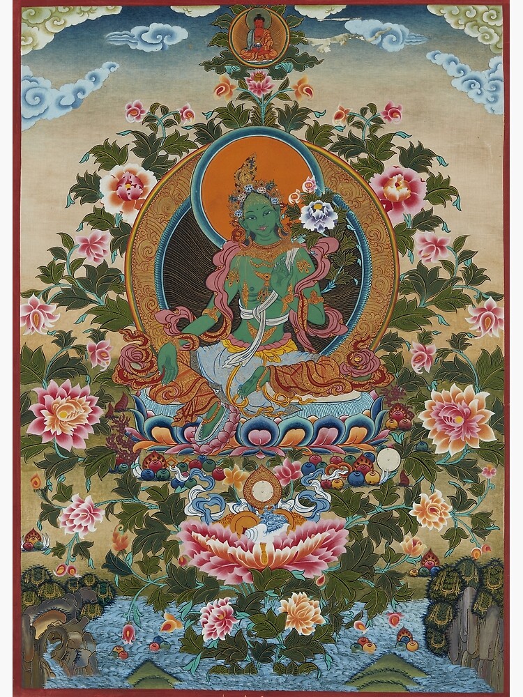 "Green Tara: The Protectress" Poster for Sale by Romio Shrestha | Redbubble