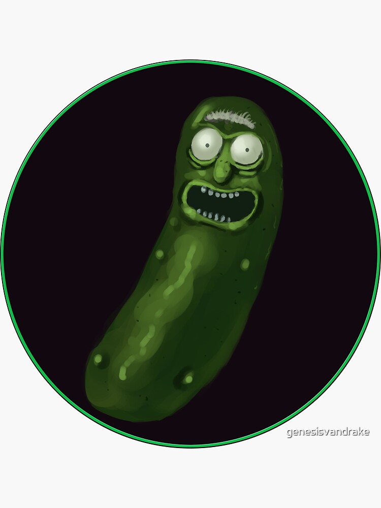 "Pickle Rick! " Sticker for Sale by genesisvandrake | Redbubble