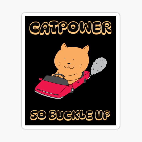 "CATPOWER, CAT MEME" Sticker for Sale by Rosroy61 | Redbubble