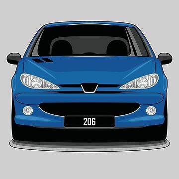"Peugeot 206 - vector drawing" Stickerundefined by yohannlp | Redbubble