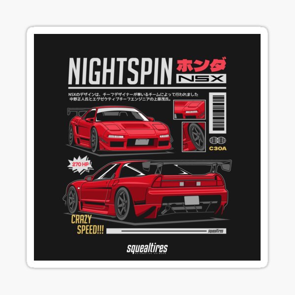 "Honda NSX JDM" Sticker for Sale by squeal tires | Redbubble