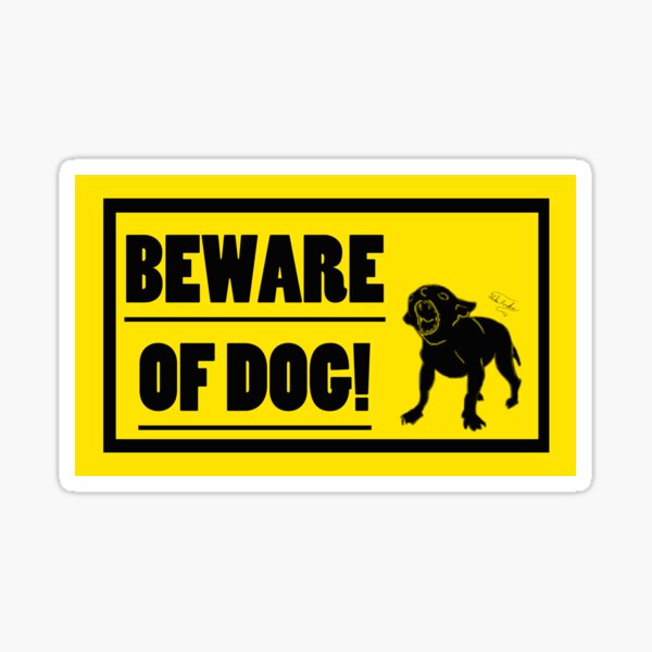 "Beware!" Sticker by kirita | Redbubble