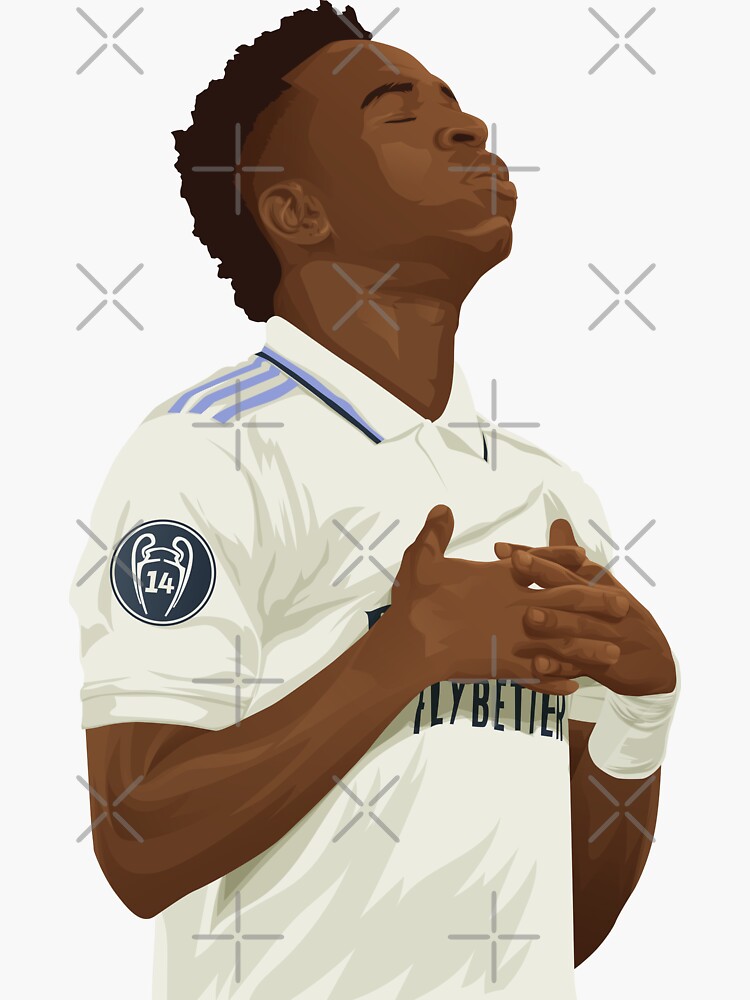 "Vinicius junior " Sticker for Sale by Chips44 | Redbubble