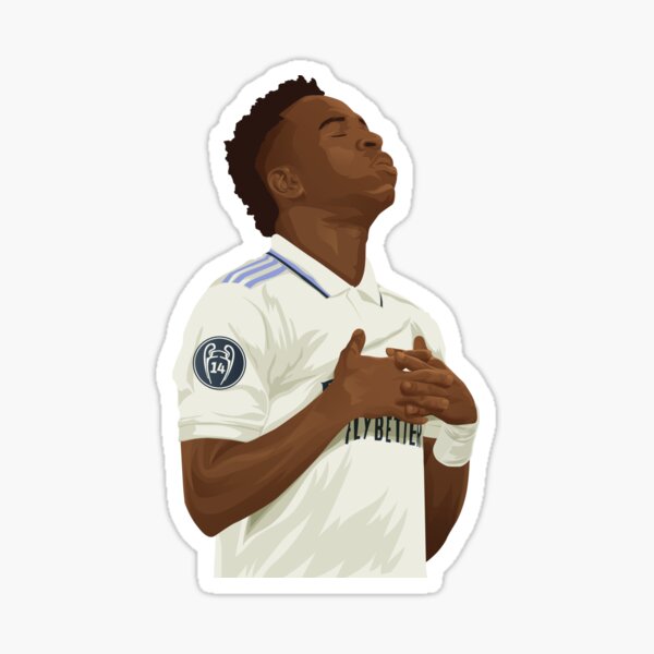 "Vinicius junior " Sticker for Sale by Chips44 | Redbubble
