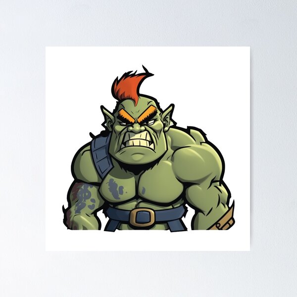 Poster for Sale mit "Cartoon-Ork" von Digital-Space | Redbubble