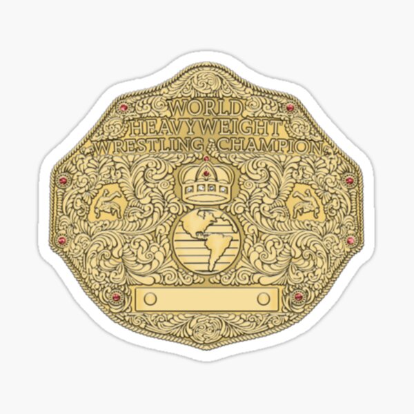 "World Heavyweight Championship Wrestling Belt" Sticker for Sale by ...