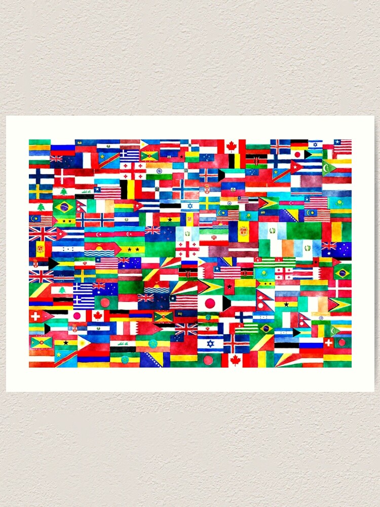 "International Flags Collage" Art Print by virginia50 | Redbubble