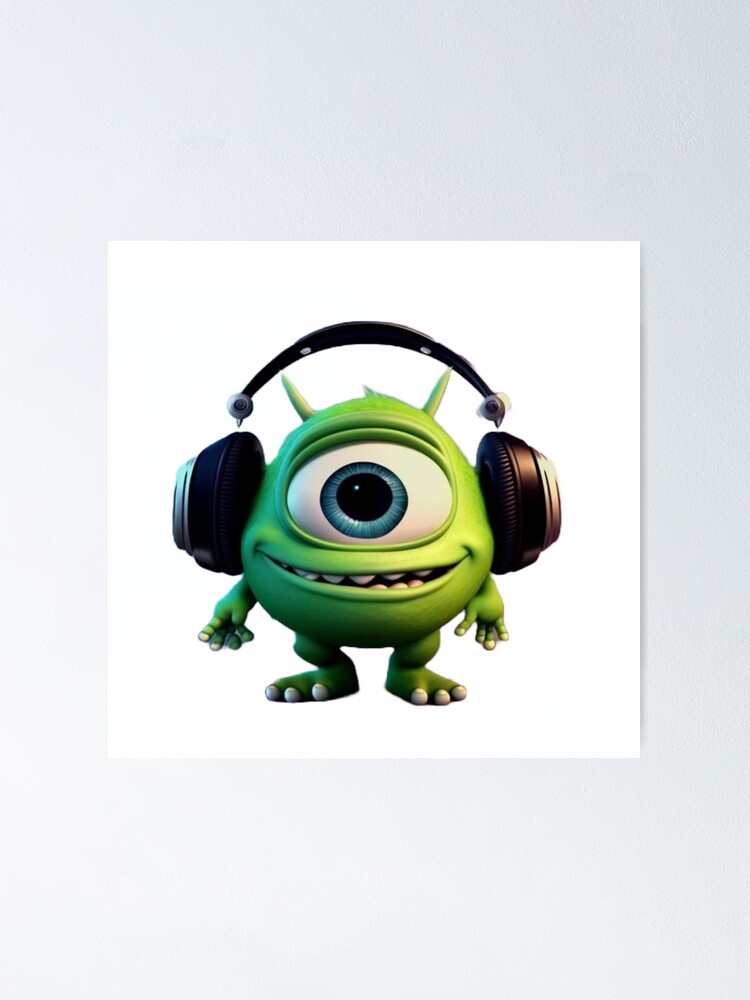 "cute mike wazowski" Poster by rk-art ⭐⭐⭐⭐⭐ | Redbubble