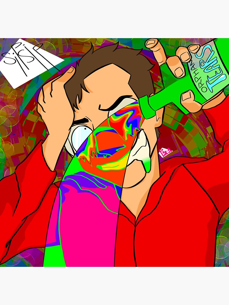 "Puff puff sippin on orphan tears " Sticker for Sale by genegard256 ...