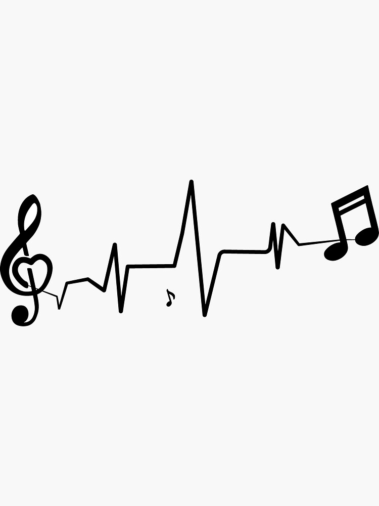 "funny clef musique-music pulse heartbeat notes clef frequency wave ...