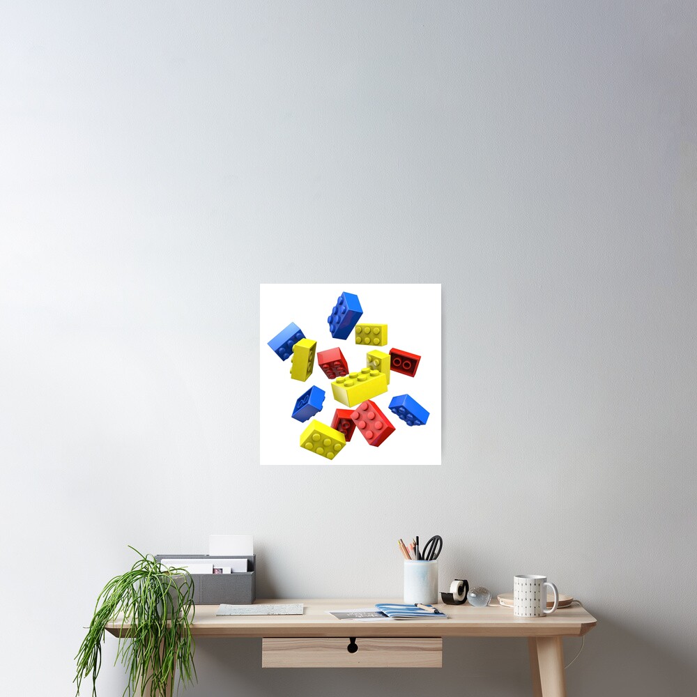 "Falling Toy Bricks" Poster for Sale by chwatson | Redbubble
