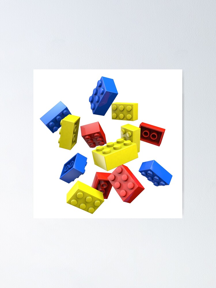 "Falling Toy Bricks" Poster for Sale by chwatson | Redbubble