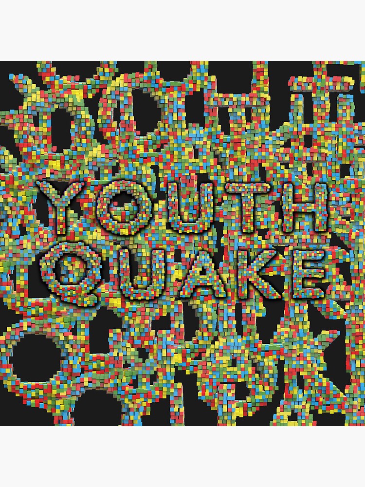 "YOUTHQUAKE" Sticker for Sale by Hell-Prints | Redbubble