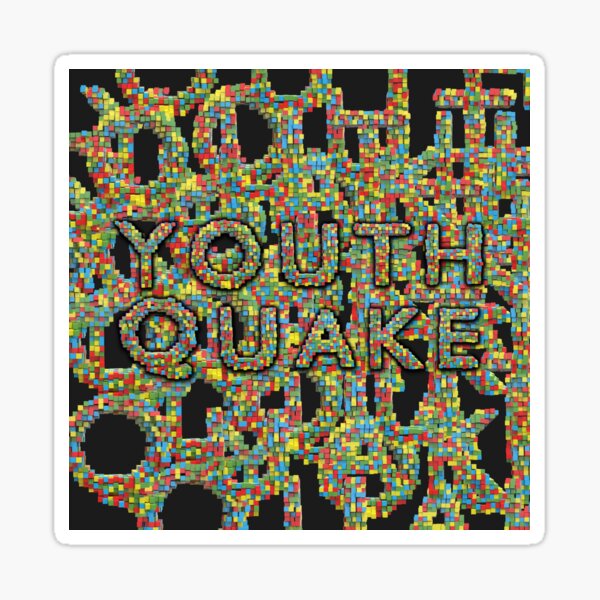 "YOUTHQUAKE" Sticker for Sale by Hell-Prints | Redbubble