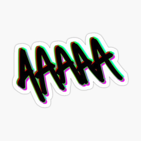 "AAAAA" Sticker for Sale by canofsoda | Redbubble