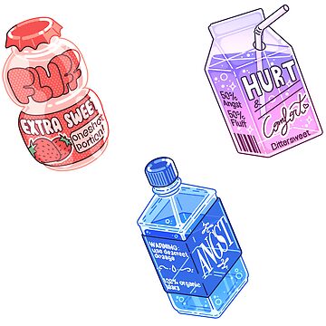 "AO3 Tags Bundle - Hurt & Comfort / Fluff & Angst" Sticker for Sale by ...