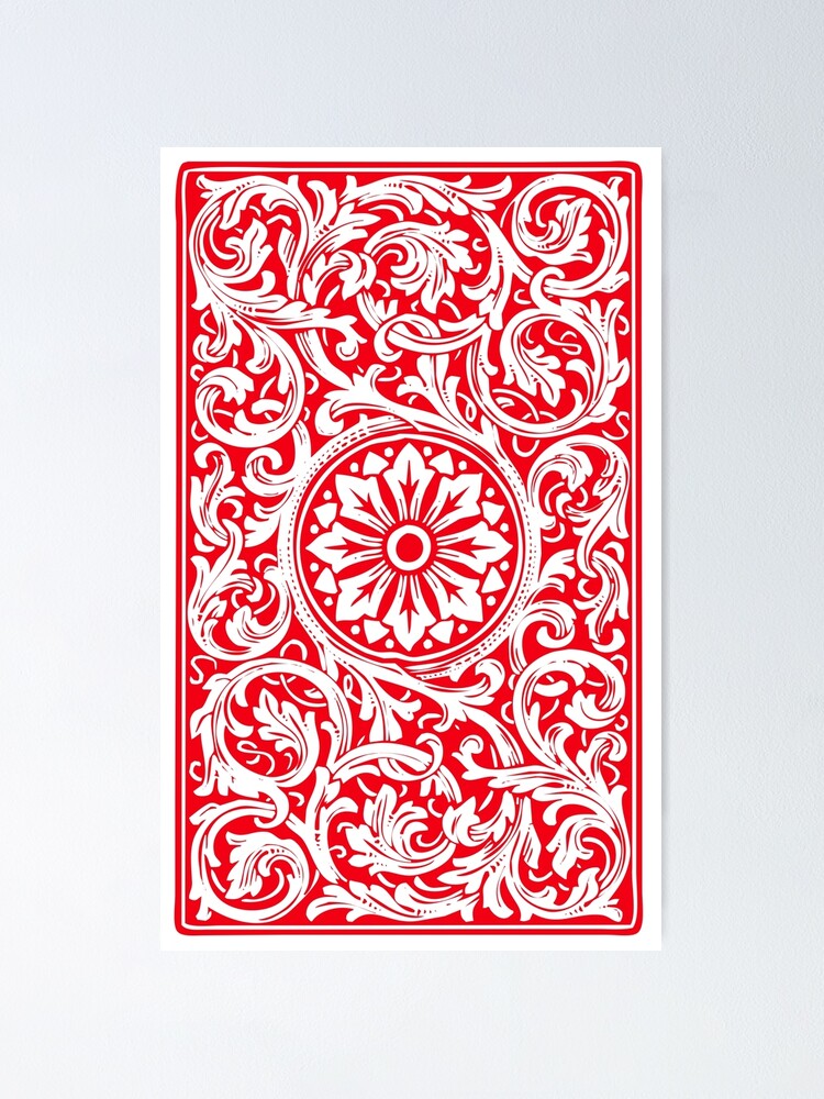 "Playing Card Back (Red)" Poster for Sale by ThisOnAShirt | Redbubble