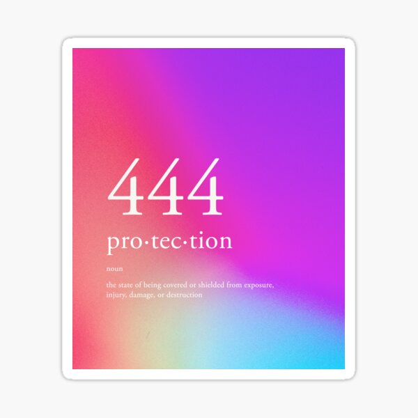 "Angel Number 444 Definition Series" Sticker for Sale by volcanonebula ...